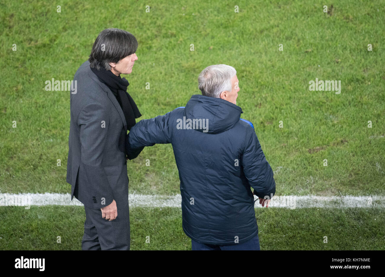 Cologne, Germany. 14th Nov, 2017. Germany head coach Joachim Low (L ...