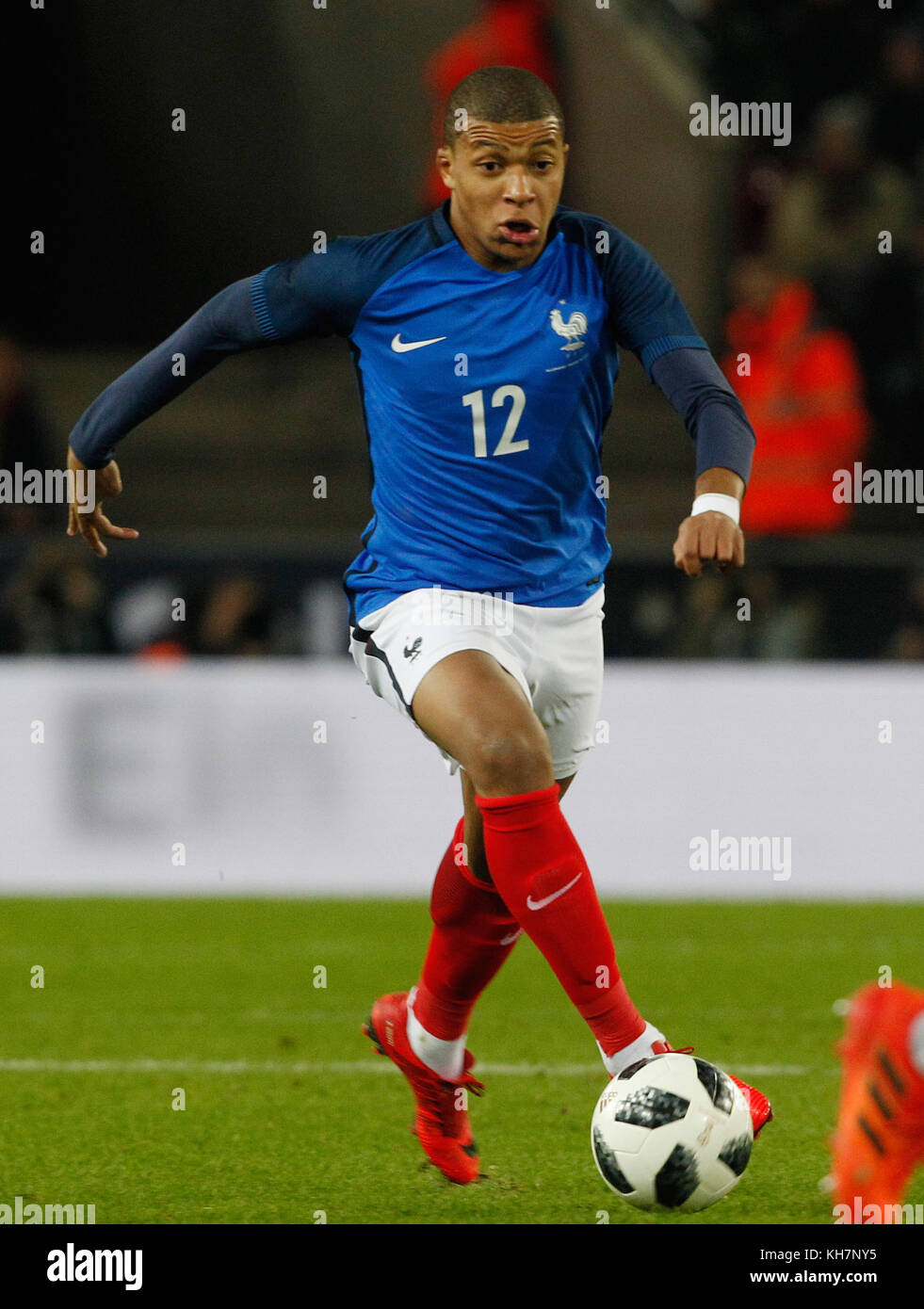 Cologne, Germany. 14th Nov, 2017. France's Kylian Mbappe in action ...