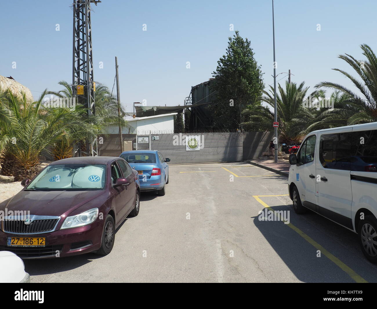 The entrance of the Israeli shooting range 'Caliber 3' can be seen in ...