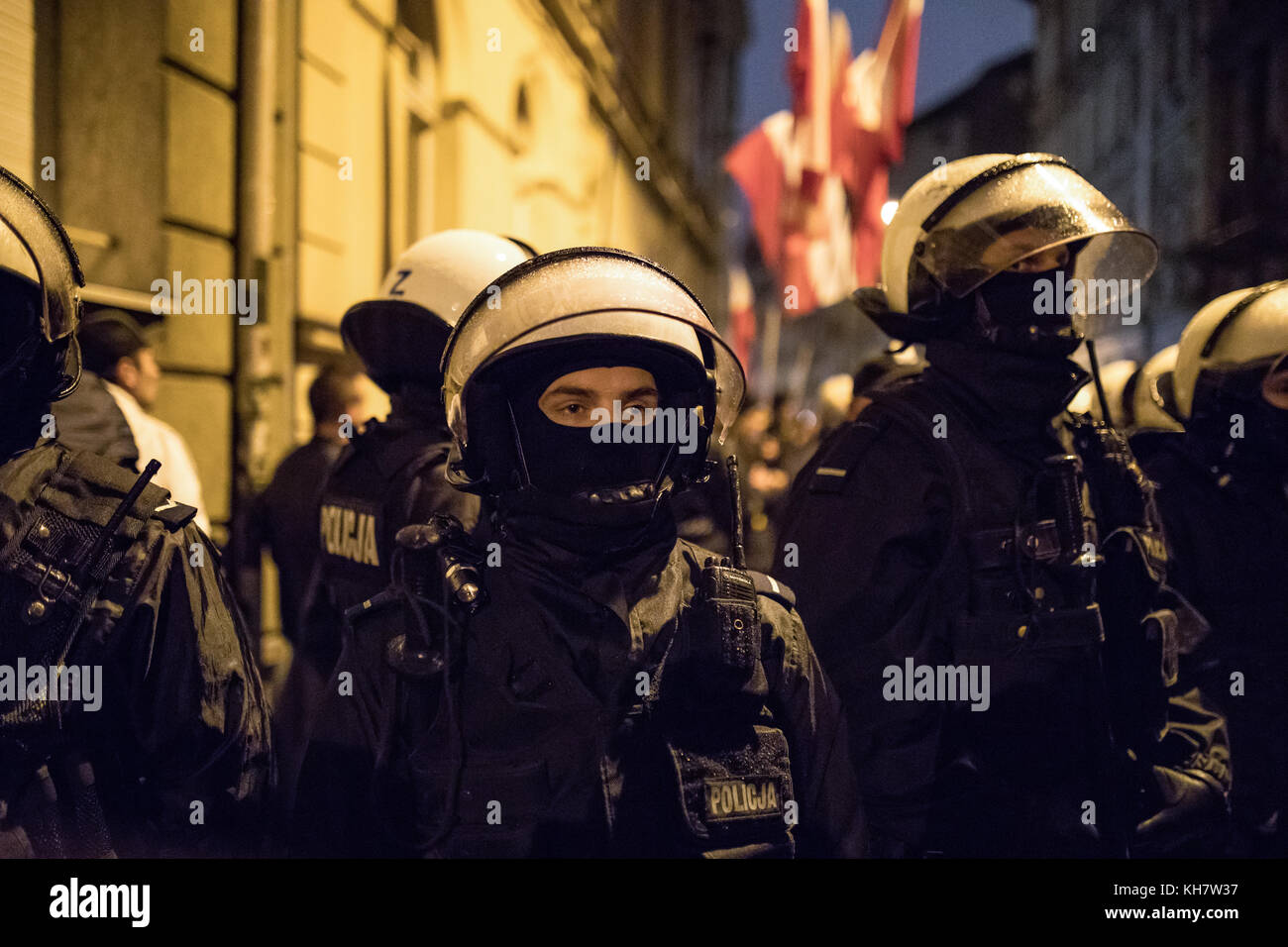 Poznan, Poland. 11th May, 2017. nationalists, hooligans and fascists ...