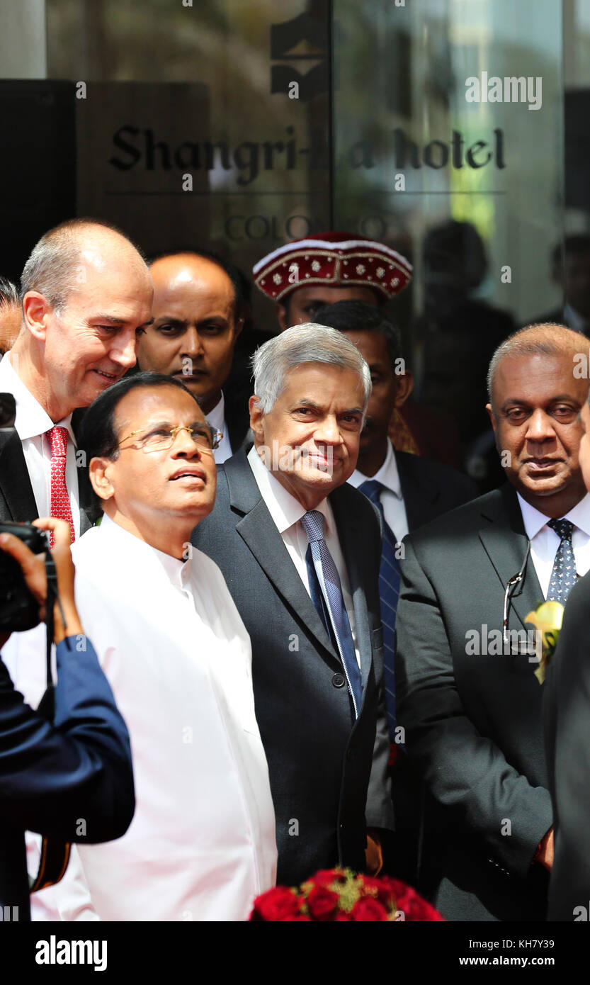 Colombo, Sri Lanka. 16th Nov, 2017.Sri Lankan President Maithripala ...