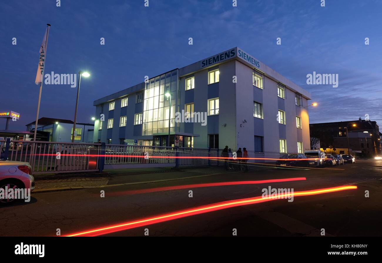The Siemens factory in Leipzig, Germany, 16 November 2017. Siemens ...