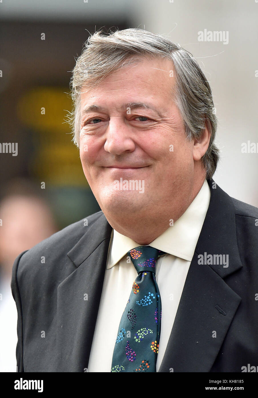 Stephen Fry arriving for a memorial service for Paddington author ...