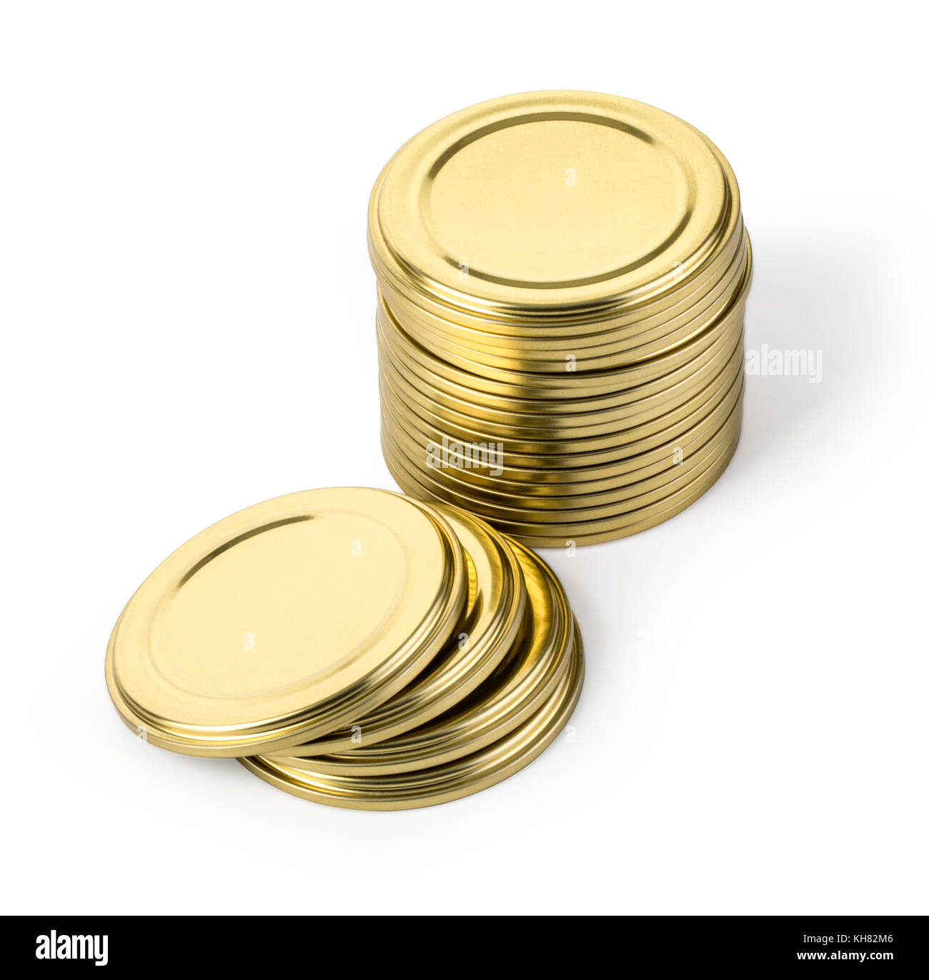 metal cover for closing of glass jars. The image on a white background ...