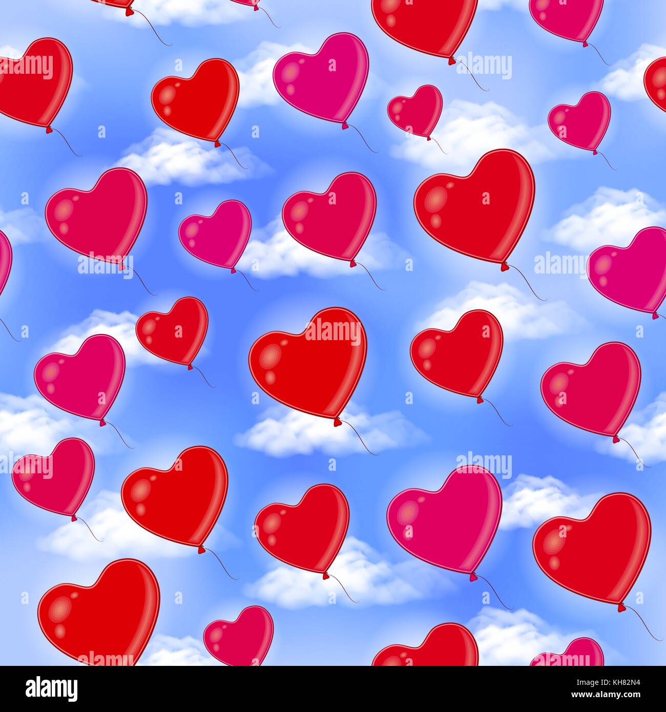 Balloon heart heaven Stock Vector Images - Alamy