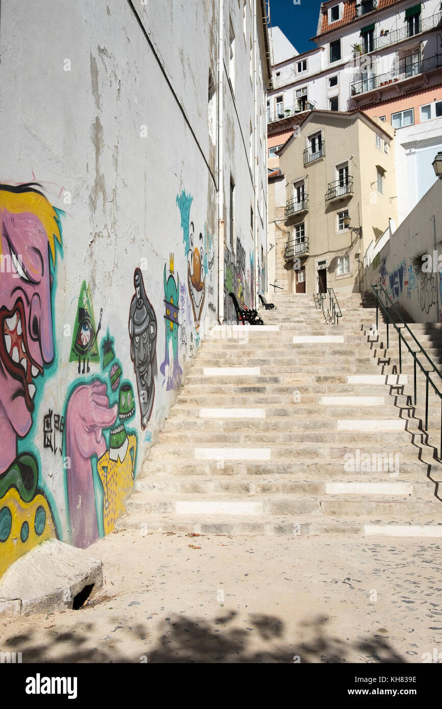 Steep steps lisbon hi-res stock photography and images - Alamy