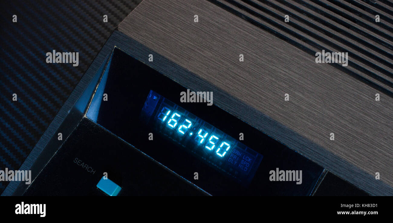Frequency for a weather channel on an old scanner Stock Photo - Alamy