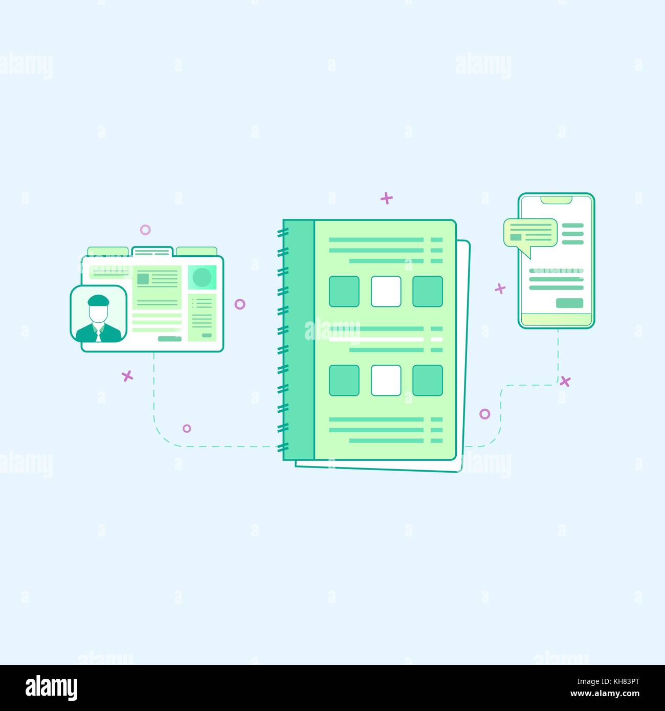 Flat design vector illustration of organizer Stock Vector Image & Art ...