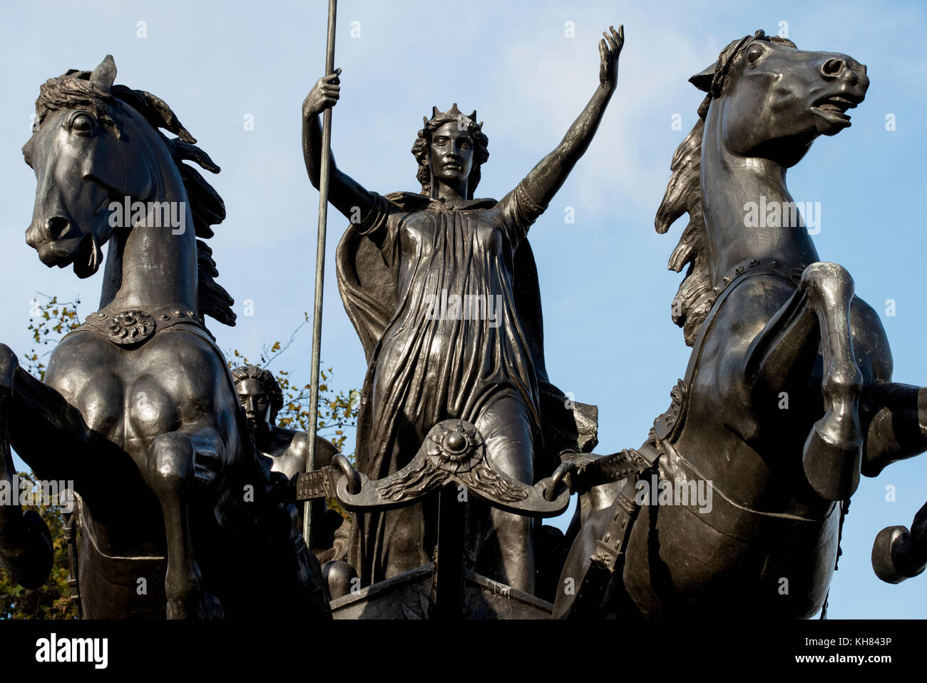 Statue of Boudica or Boudicca, Latinised as Boadicea or Boudicea on ...