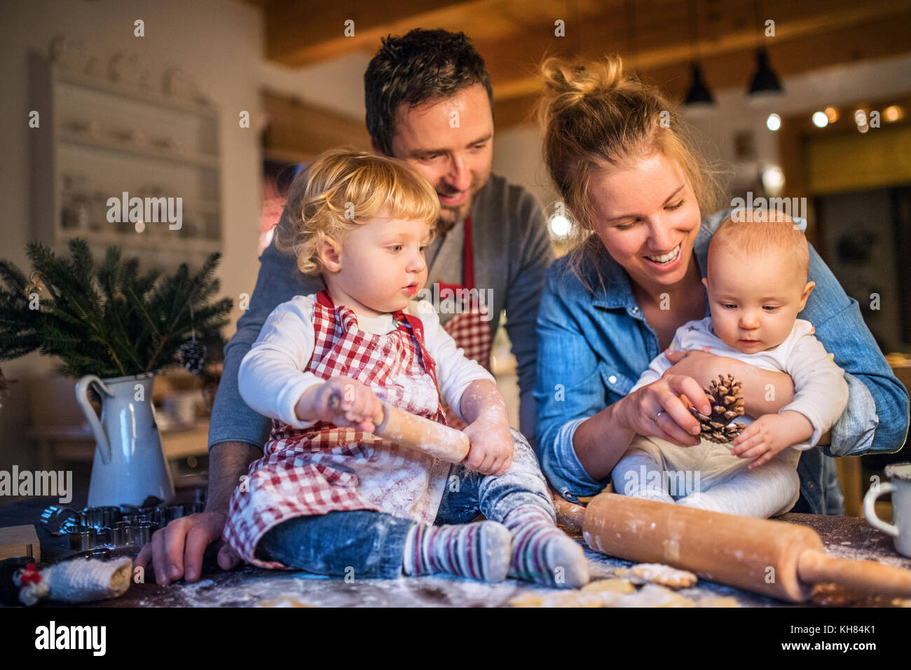 Young girl making cookies hi-res stock photography and images - Alamy