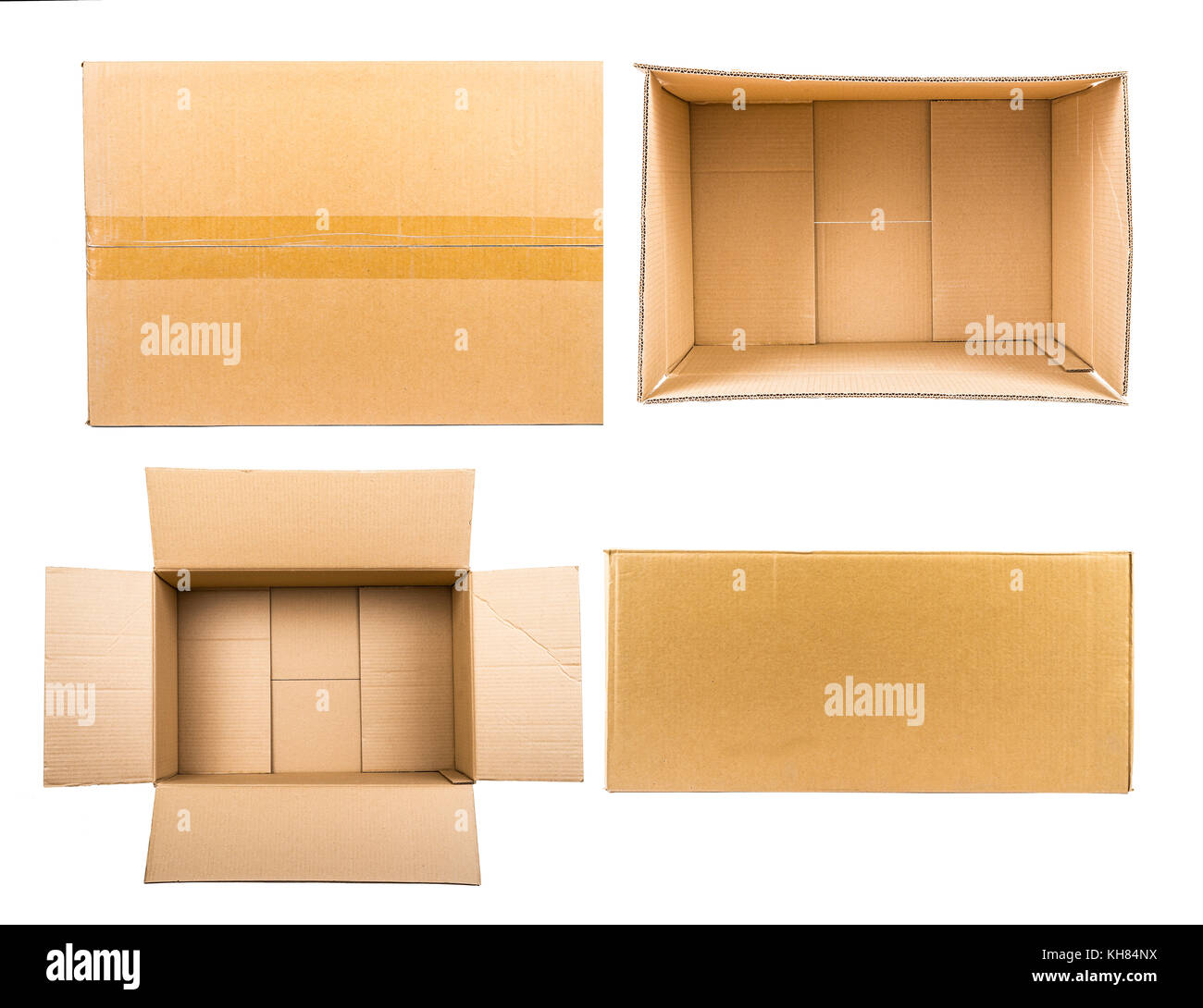Cardboard box mockup set Stock Photo - Alamy