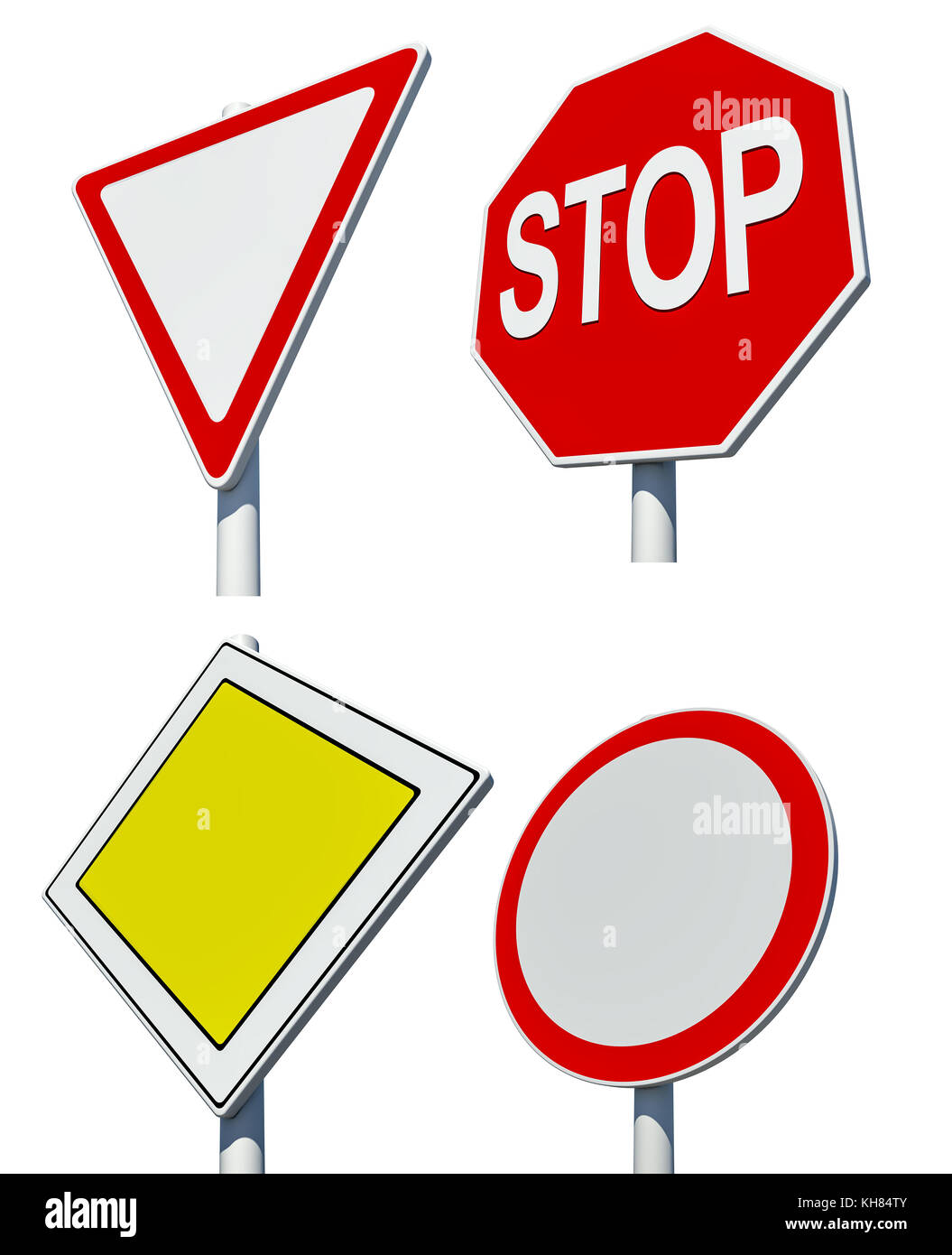 Set of road signs Stock Photo - Alamy