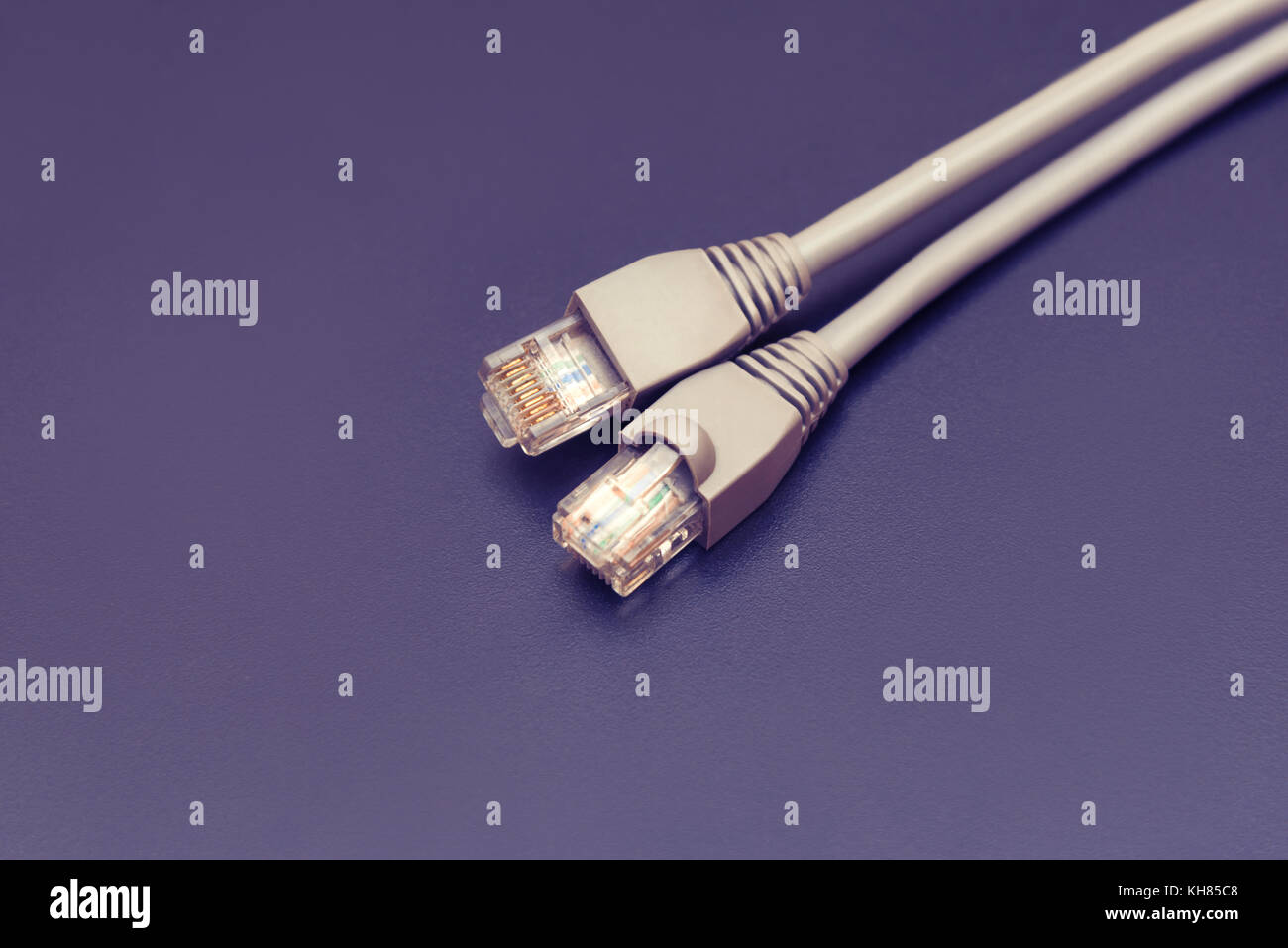 Computer gray wires on a homogeneous background Stock Photo - Alamy