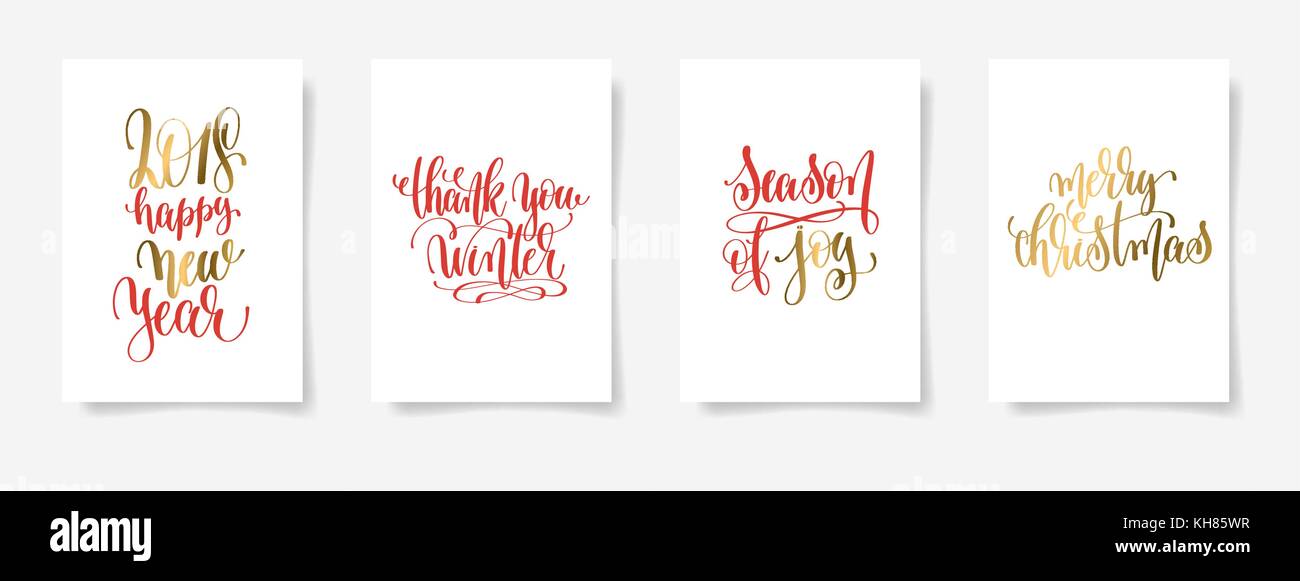 2018 happy new year, thank you winter, season of joy, merry chri Stock ...