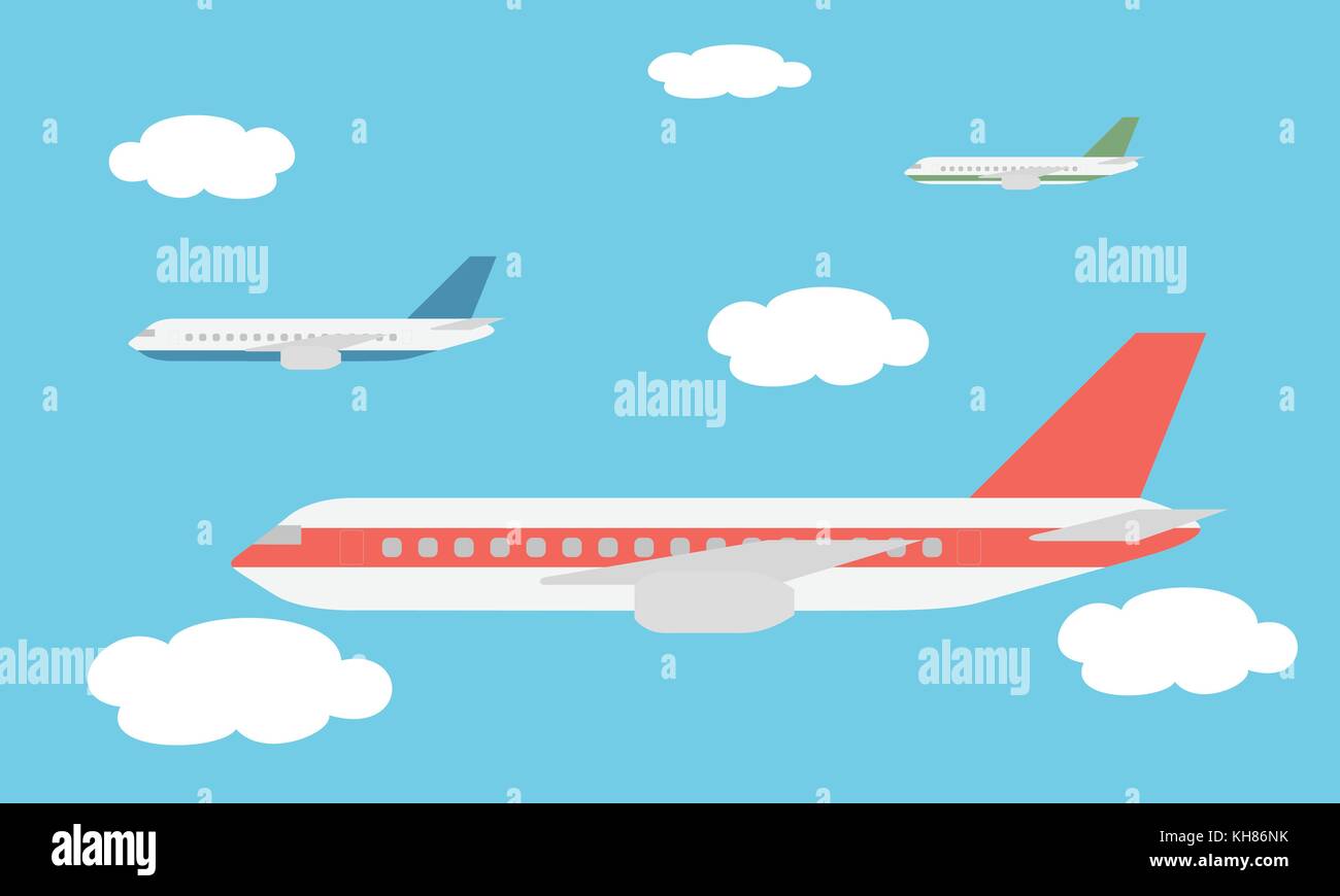 Airliners flying Stock Vector Images - Alamy