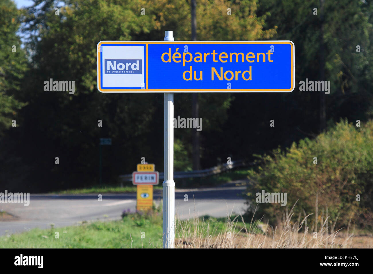 France. North. Road sign Stock Photo - Alamy