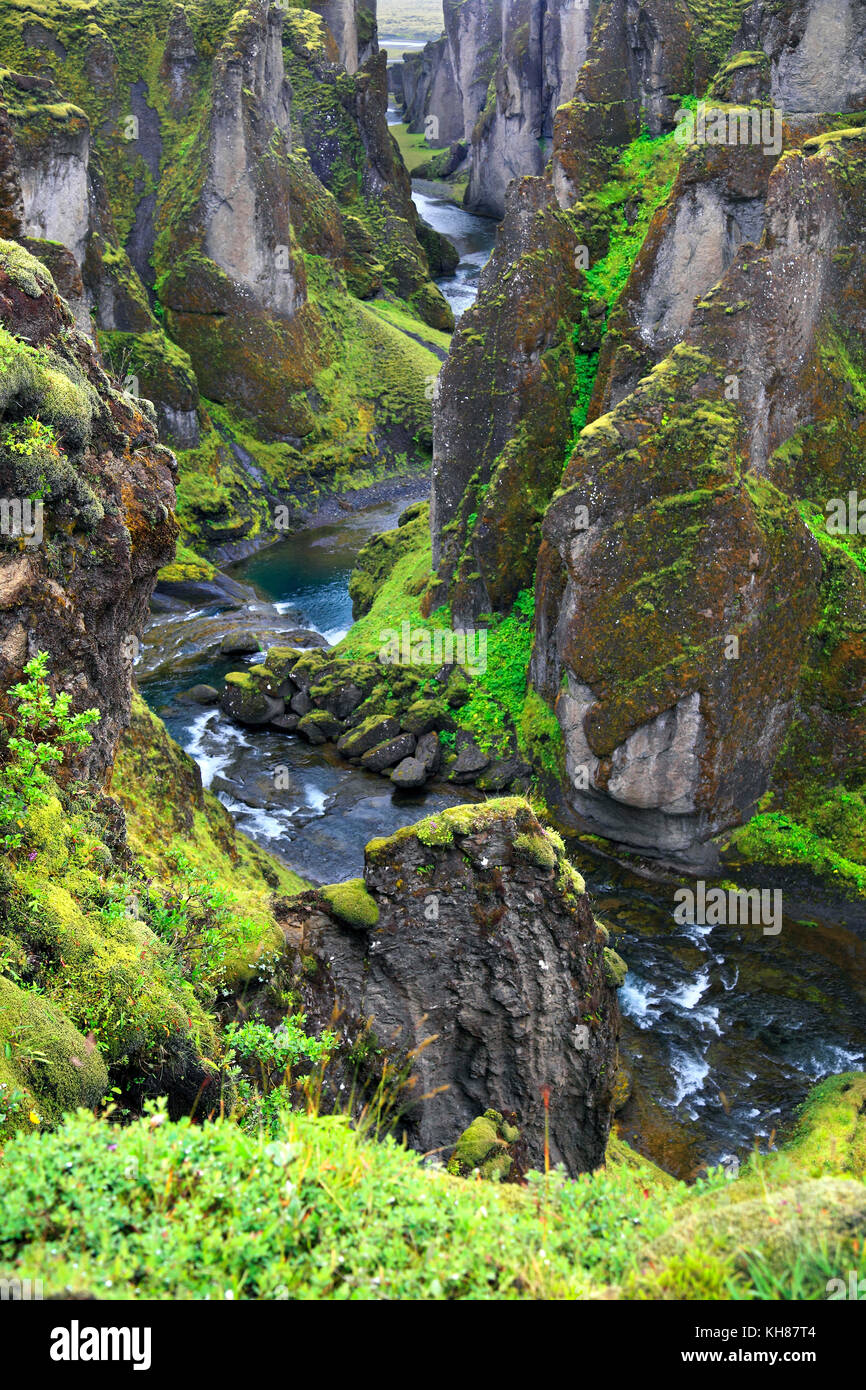 Iceland, Sudurland. Fjadrargljufur Canyon Stock Photo - Alamy