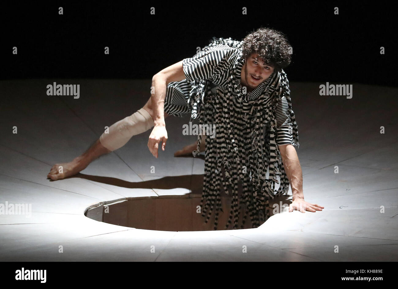Dancer Francesco Ferrari performs on stage during an open technical ...