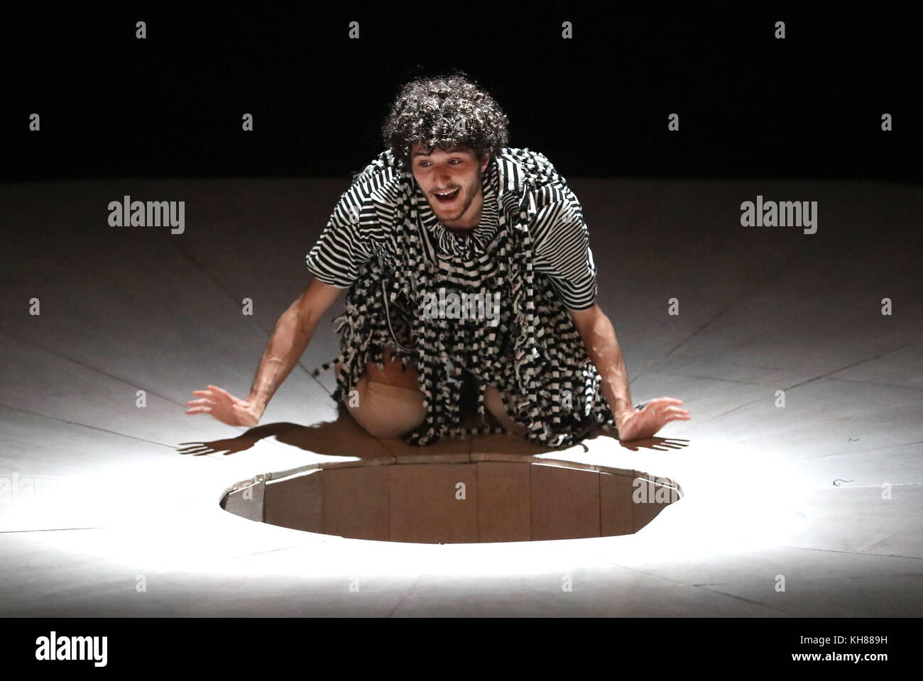 Dancer Francesco Ferrari performs on stage during an open technical ...