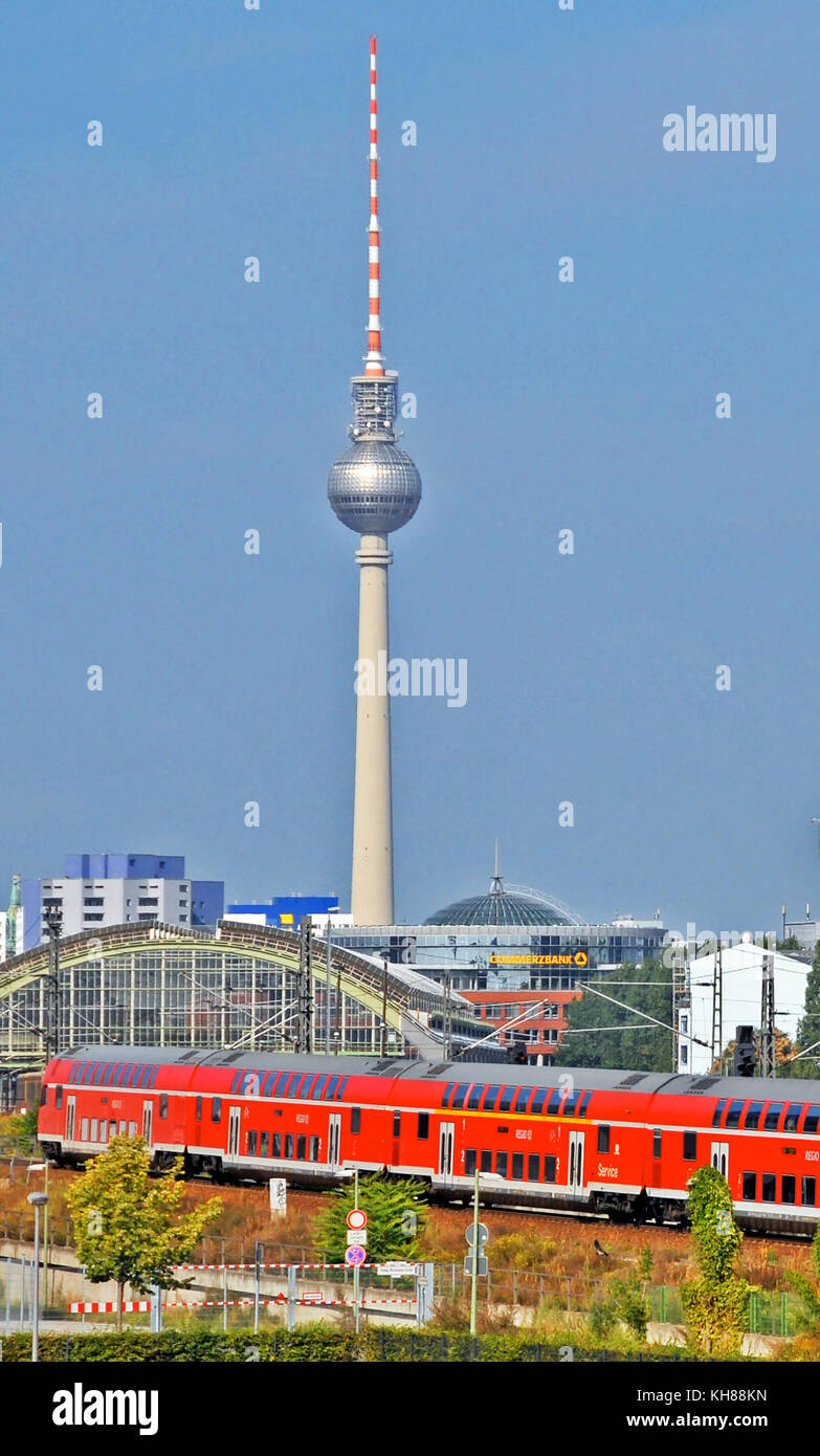 Regional train leaving Berlin city, Germany Stock Photo - Alamy