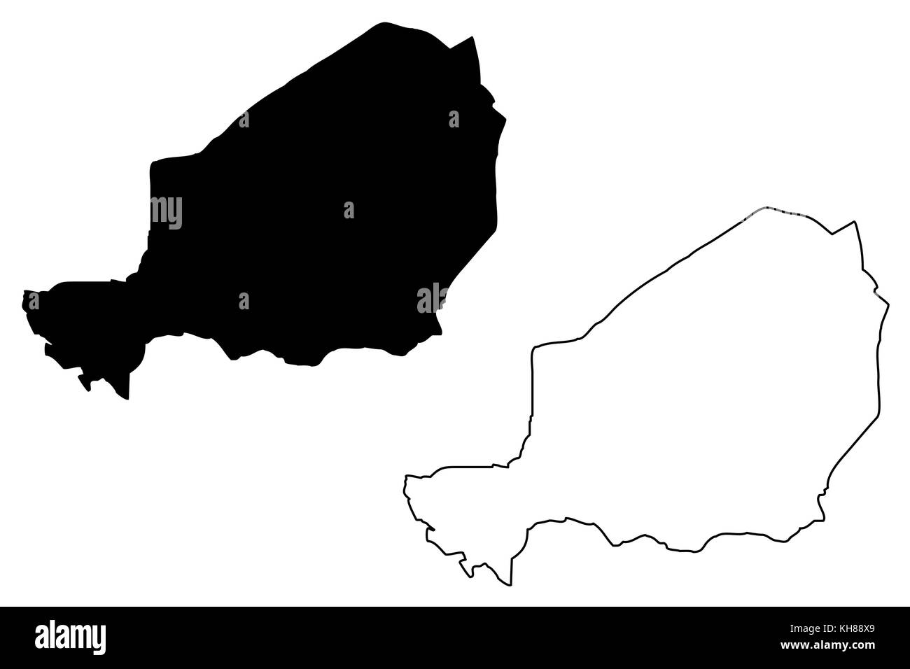 Niger map vector illustration, scribble sketch Republic of the Niger ...