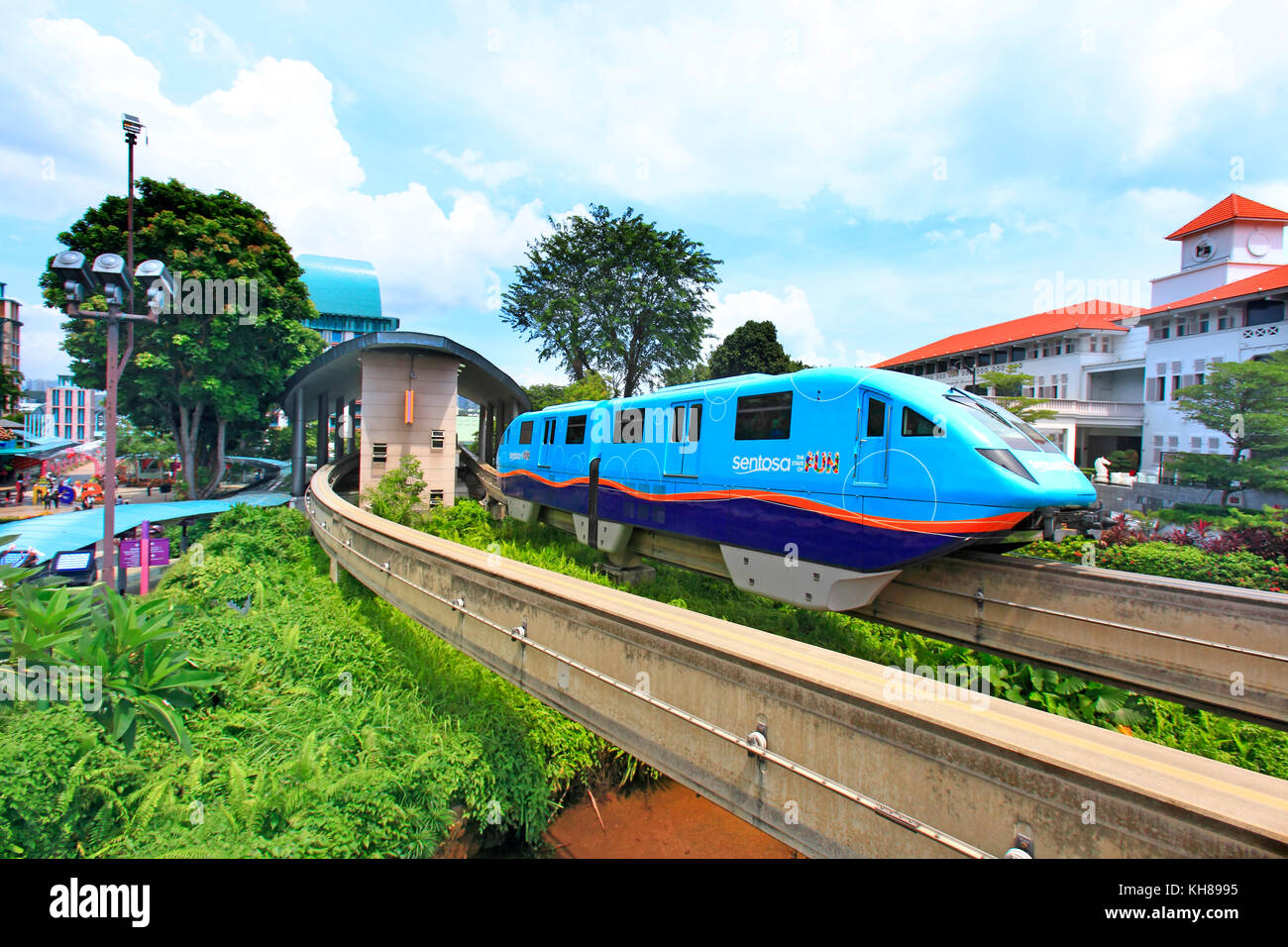 Singapor, Sentosa island. Sentosa park. Train Stock Photo - Alamy
