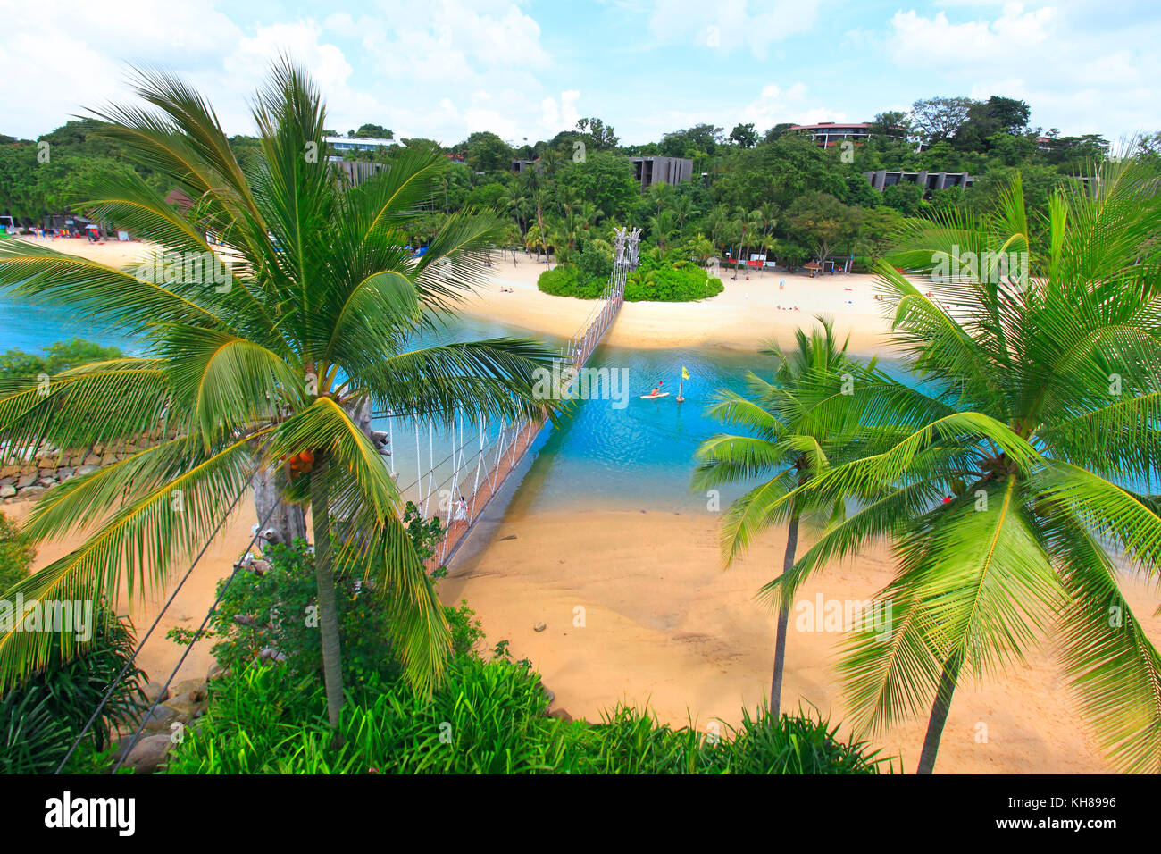 Singapor, Sentosa island. Artificial beach Stock Photo - Alamy