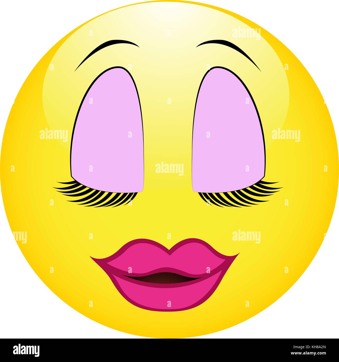 yellow round smiley, vector eps10 Stock Vector Image & Art - Alamy