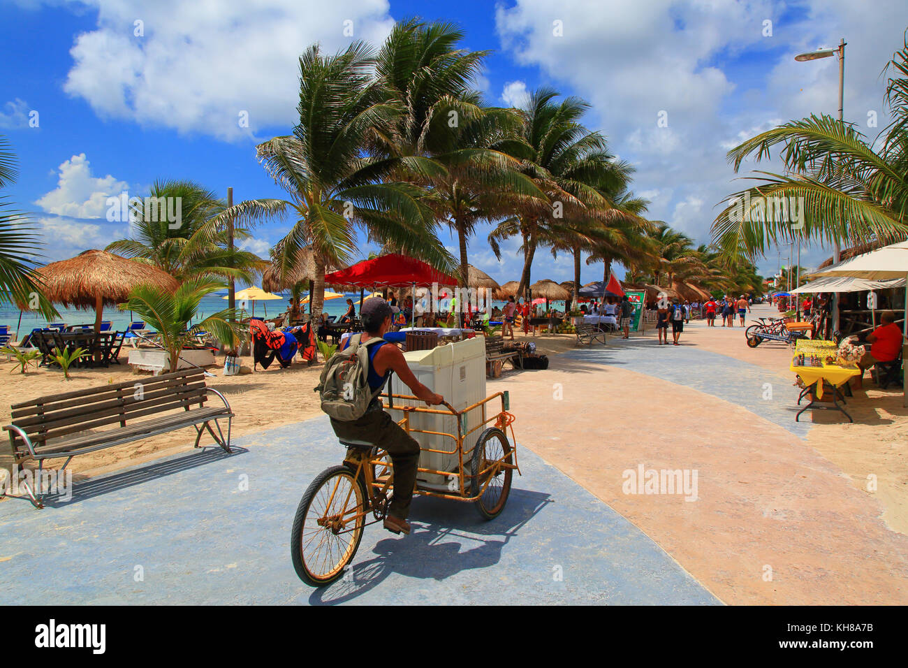 Mexico, Quintana Roo. Costa Maya. Mahahual. Beach Stock Photo - Alamy