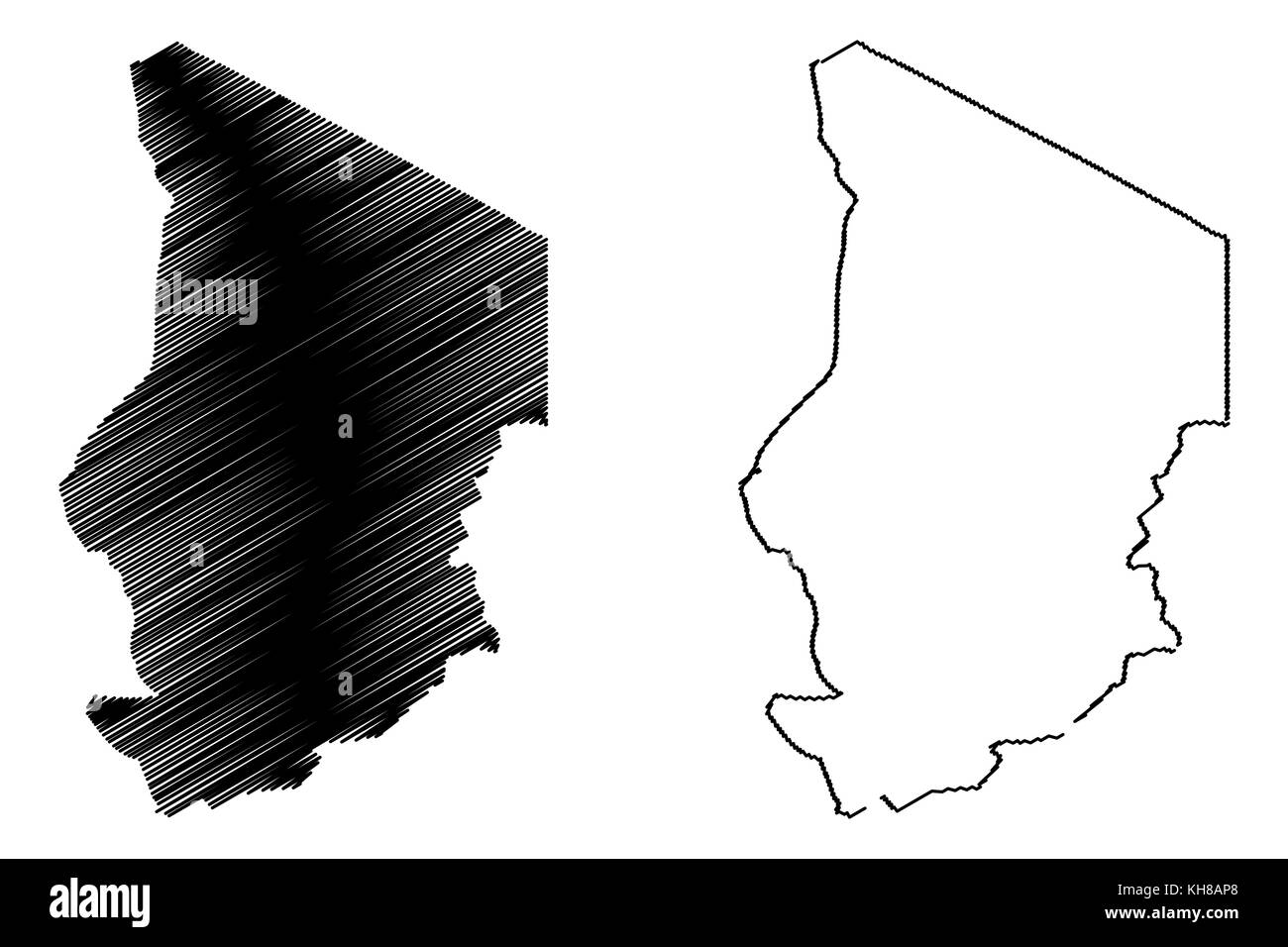 Map of chad Black and White Stock Photos & Images - Alamy