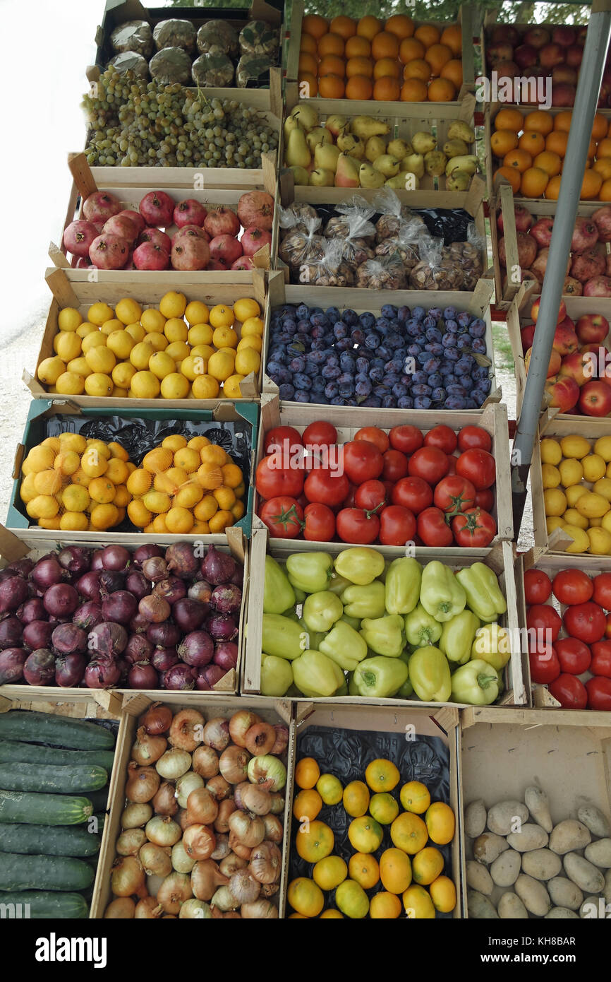 fresh products from a traditional croatian marktet in split Stock Photo ...