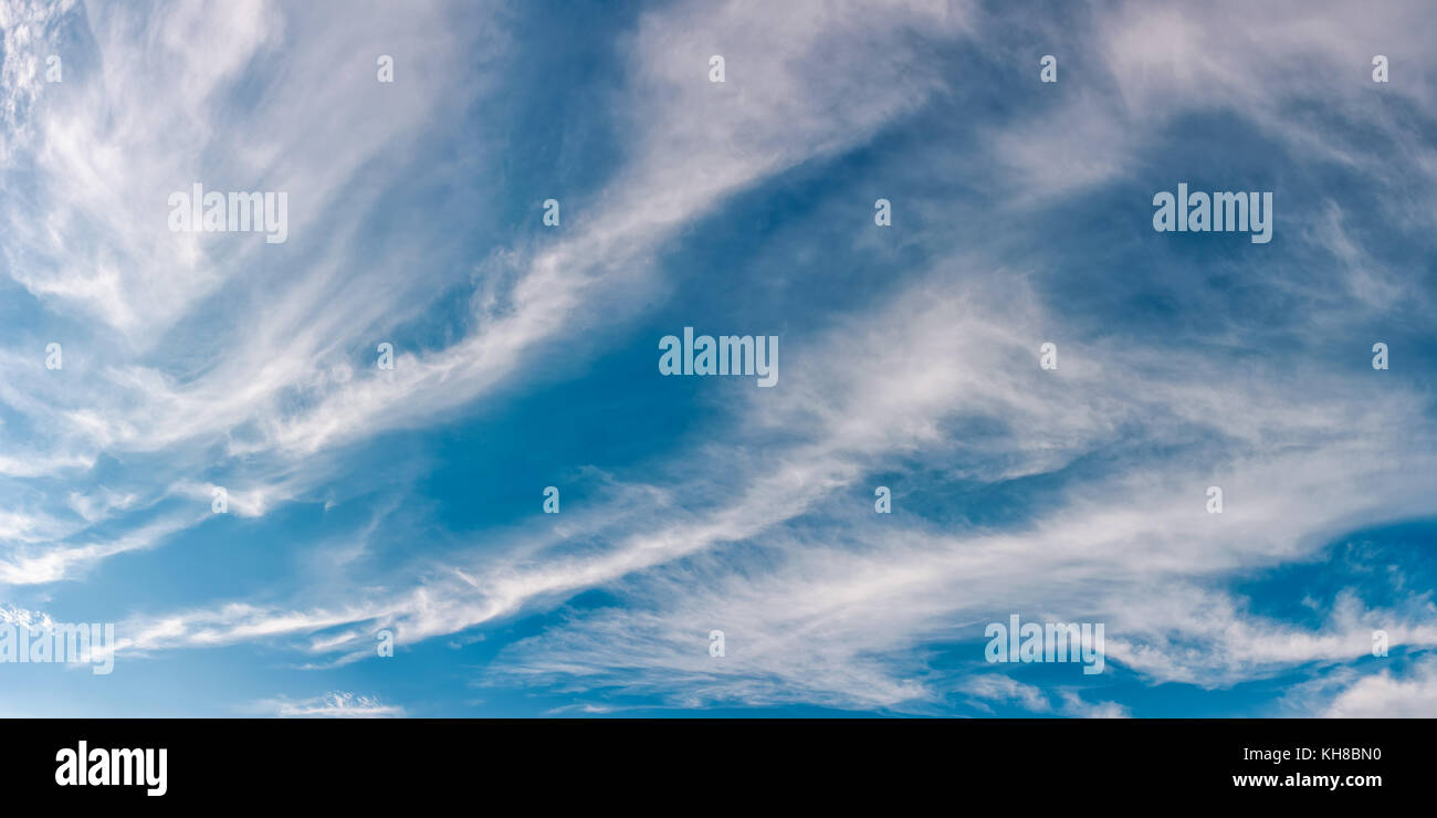 gorgeous autumn blue sky with clouds. beautiful nature background in ...