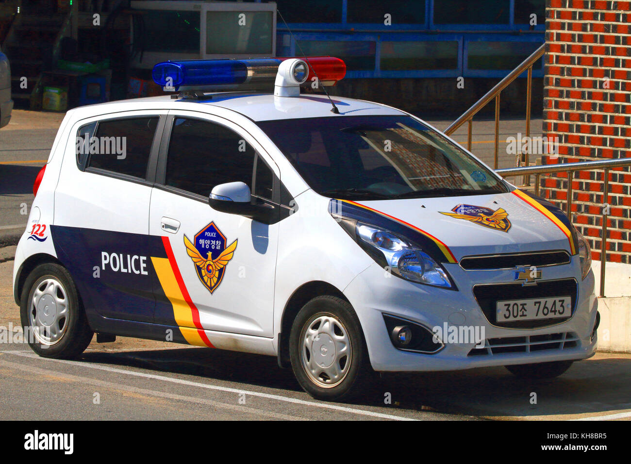 South Korea. Gangwon area. Police car Stock Photo: 165527353 - Alamy