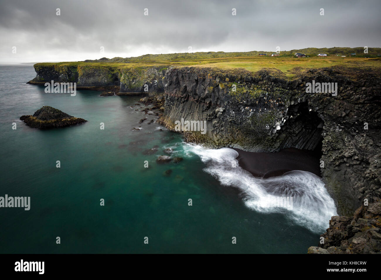Steep coast, Arnastapi, Snæfellsnes, Iceland Stock Photo - Alamy