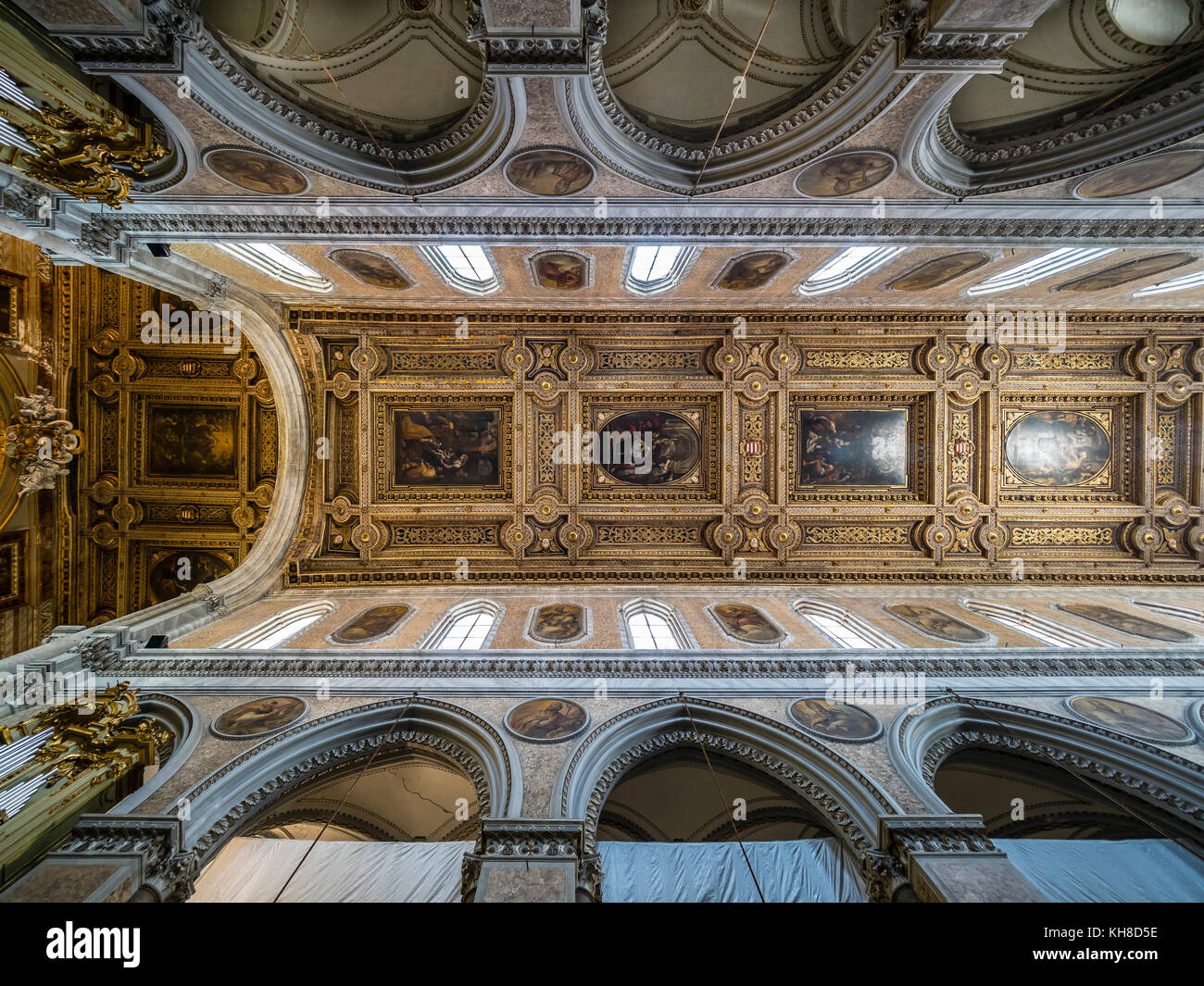 The Cathedral Duomo di Napoli, Cappella San Gennaroi at the Piazzetta ...