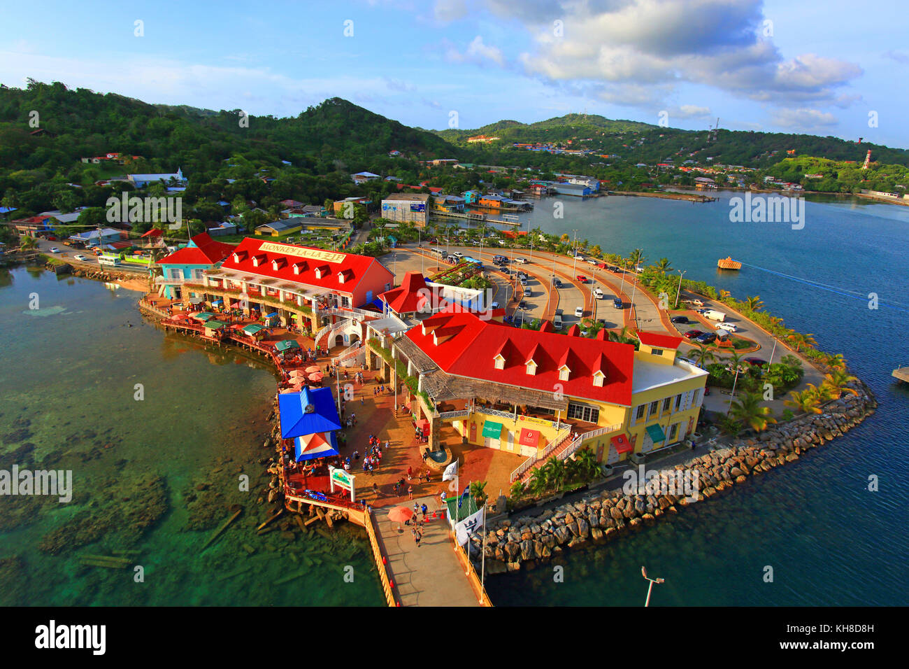 Honduras, Islas de la Bahia, Roatan Island. Coxen Hole Stock Photo - Alamy