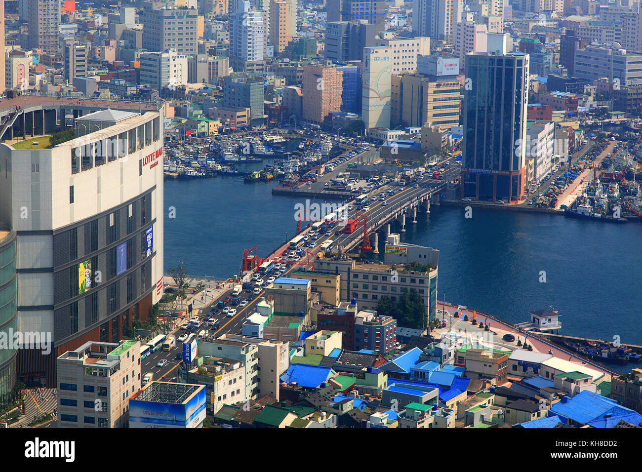 South Korea, Busan.Yeongdo. bascule bridge Yeongdodaegyo Stock Photo ...