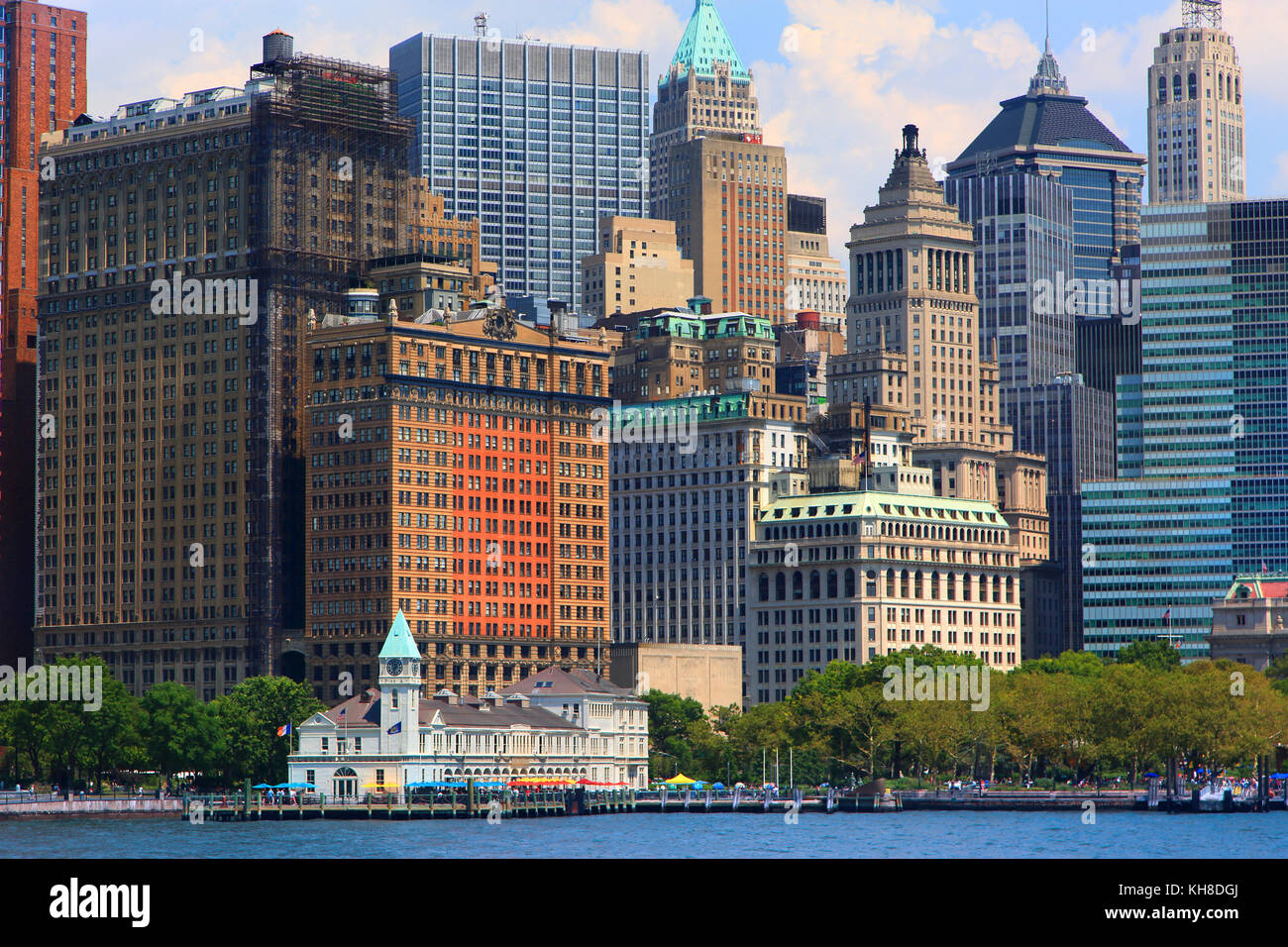 Usa, New York, Manhattan. Battery Park. Old Marine division ...