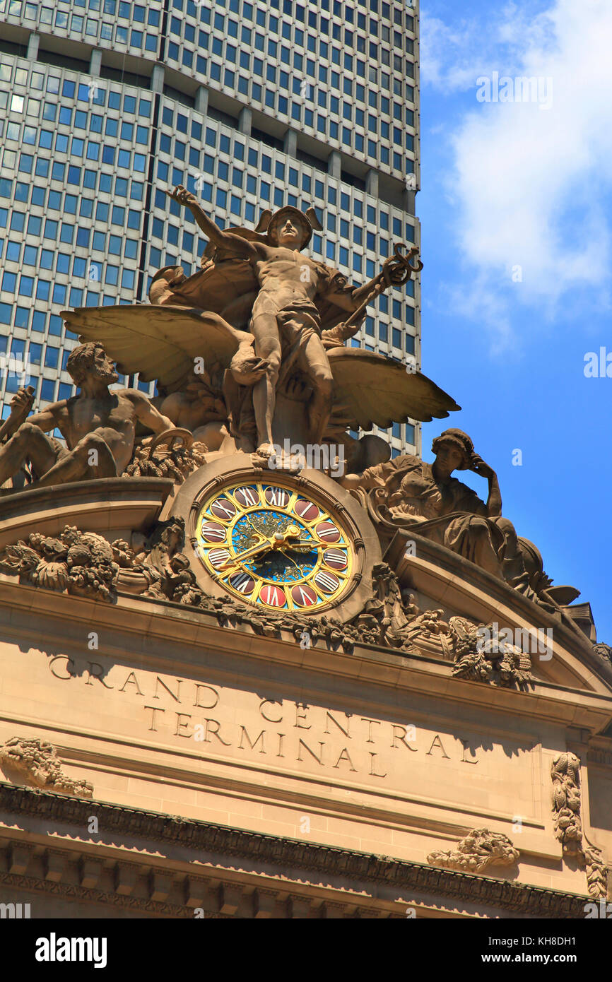 Usa, New York, Manhattan. Clock. Grand Central Stock Photo - Alamy