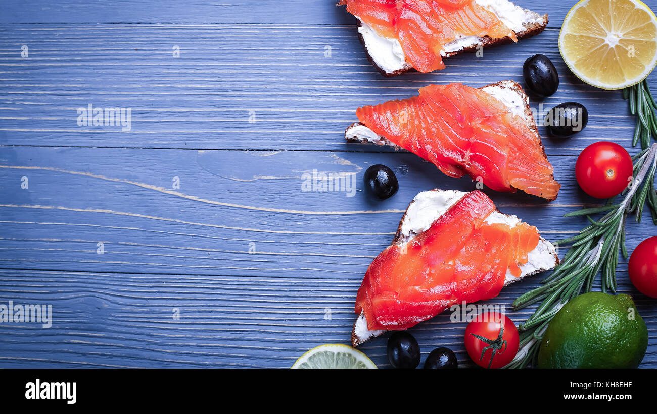 Fish sliced on the table for meals. Delicious seafood dinner. Tr Stock ...