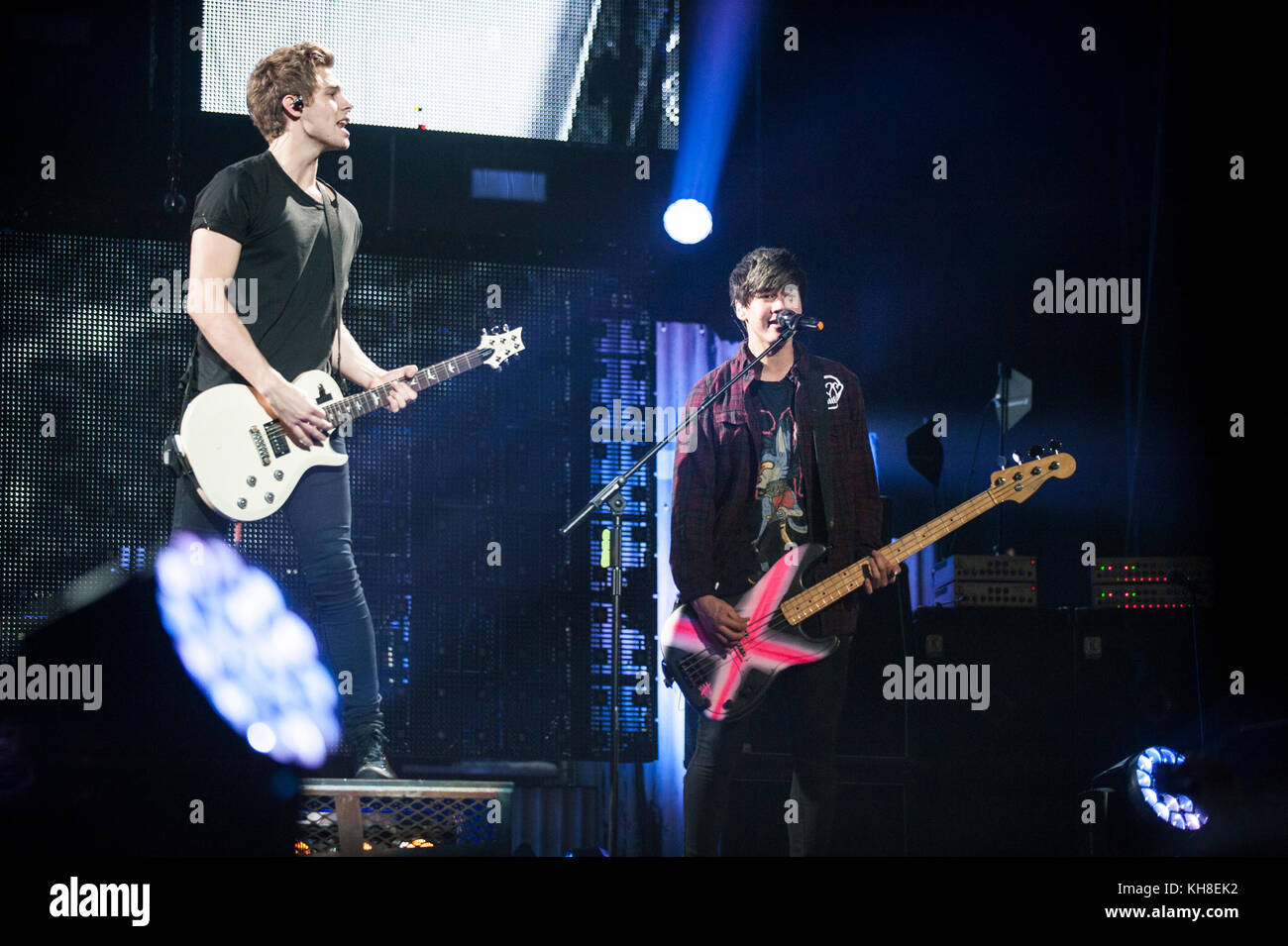 The Australian pop rock band 5 Seconds of Summer performs a live ...