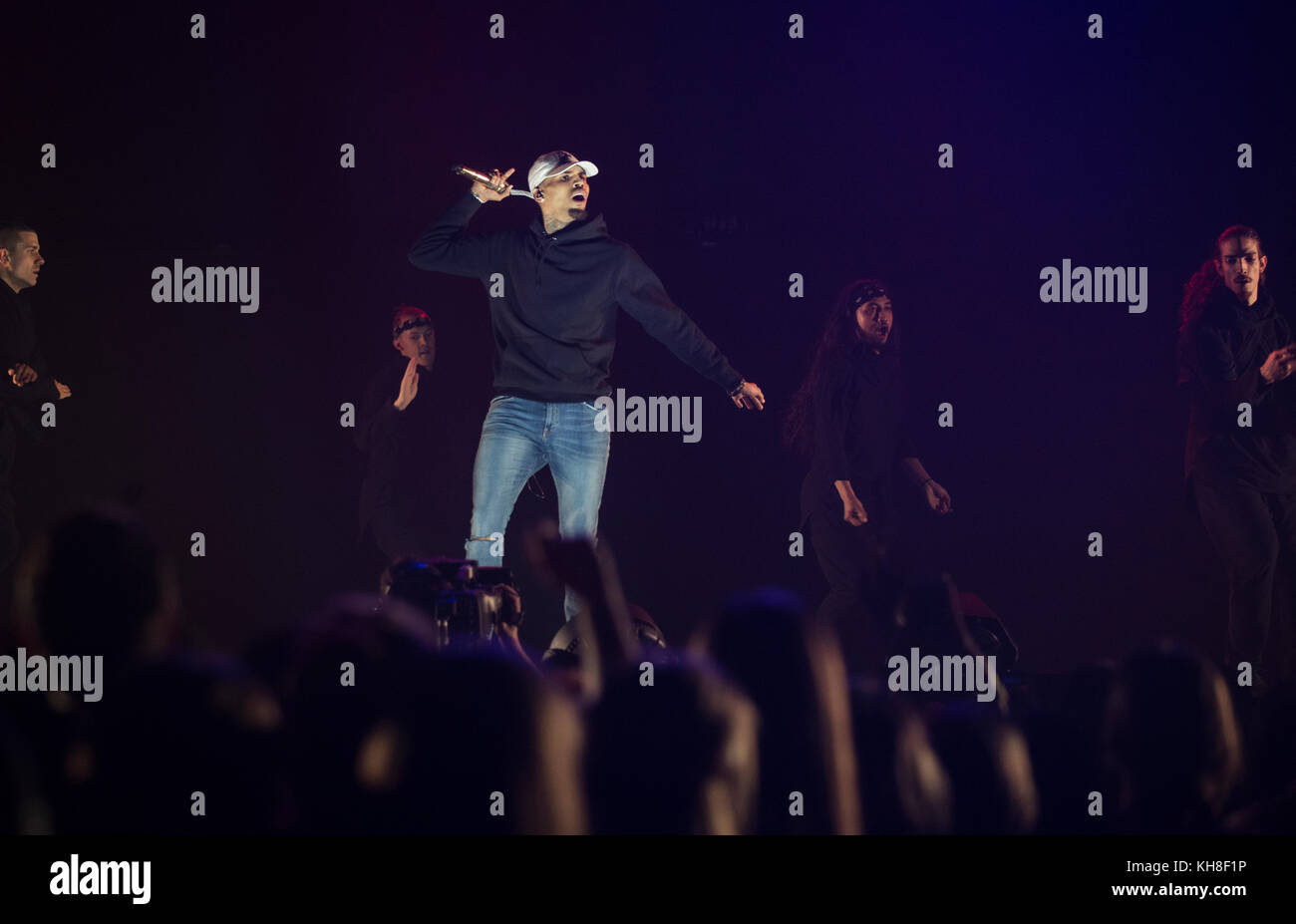 The American singer, dancer and recording artist Chris Brown performs a ...