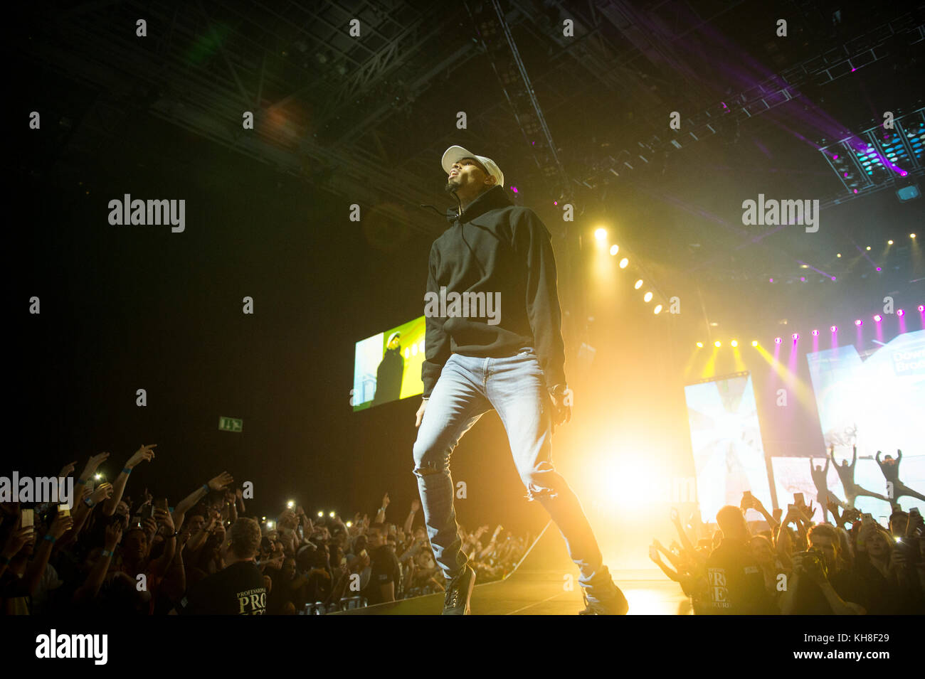 The American singer, dancer and recording artist Chris Brown performs a ...