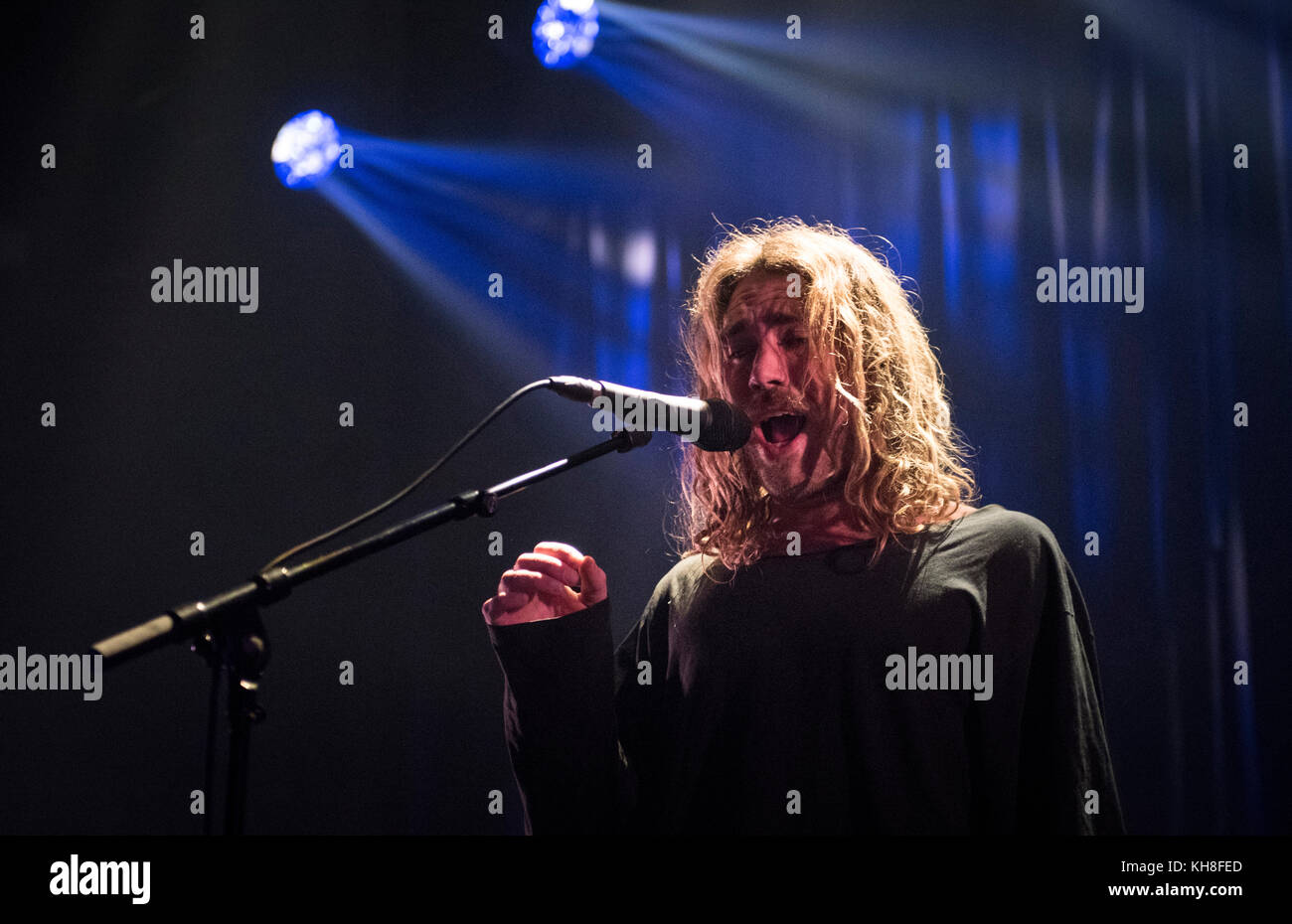 The Australian singer and songwriter Matt Corby performs a live concert ...
