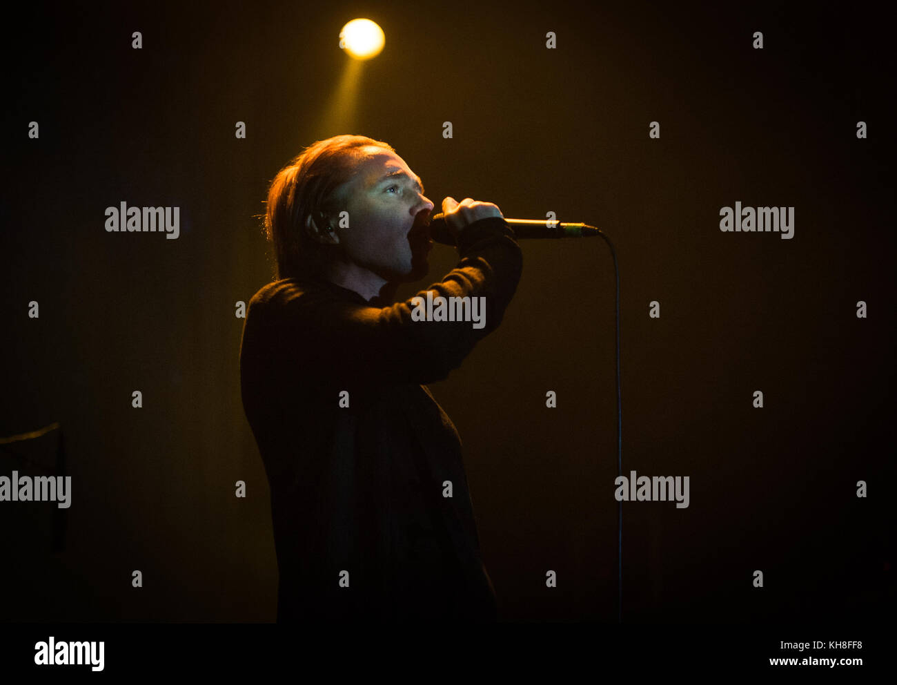Norway, Oslo - October 10, 2017. The Danish rock band Mew performs a ...