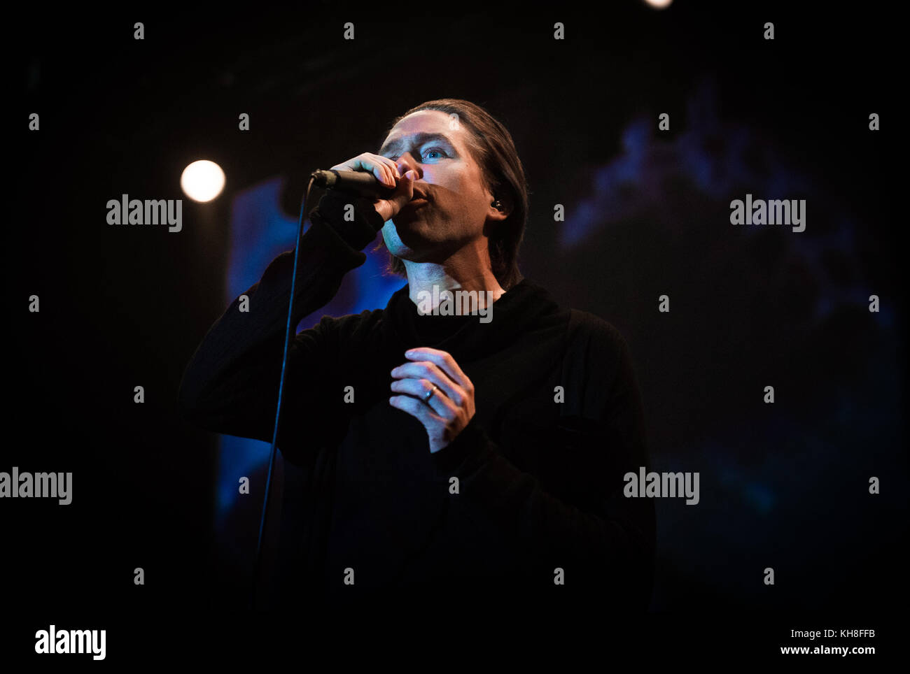 Norway, Oslo - October 10, 2017. The Danish rock band Mew performs a ...