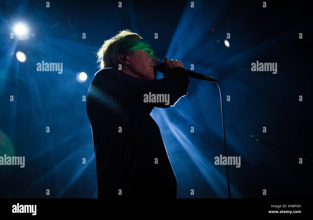 Norway, Oslo - October 10, 2017. The Danish rock band Mew performs a ...