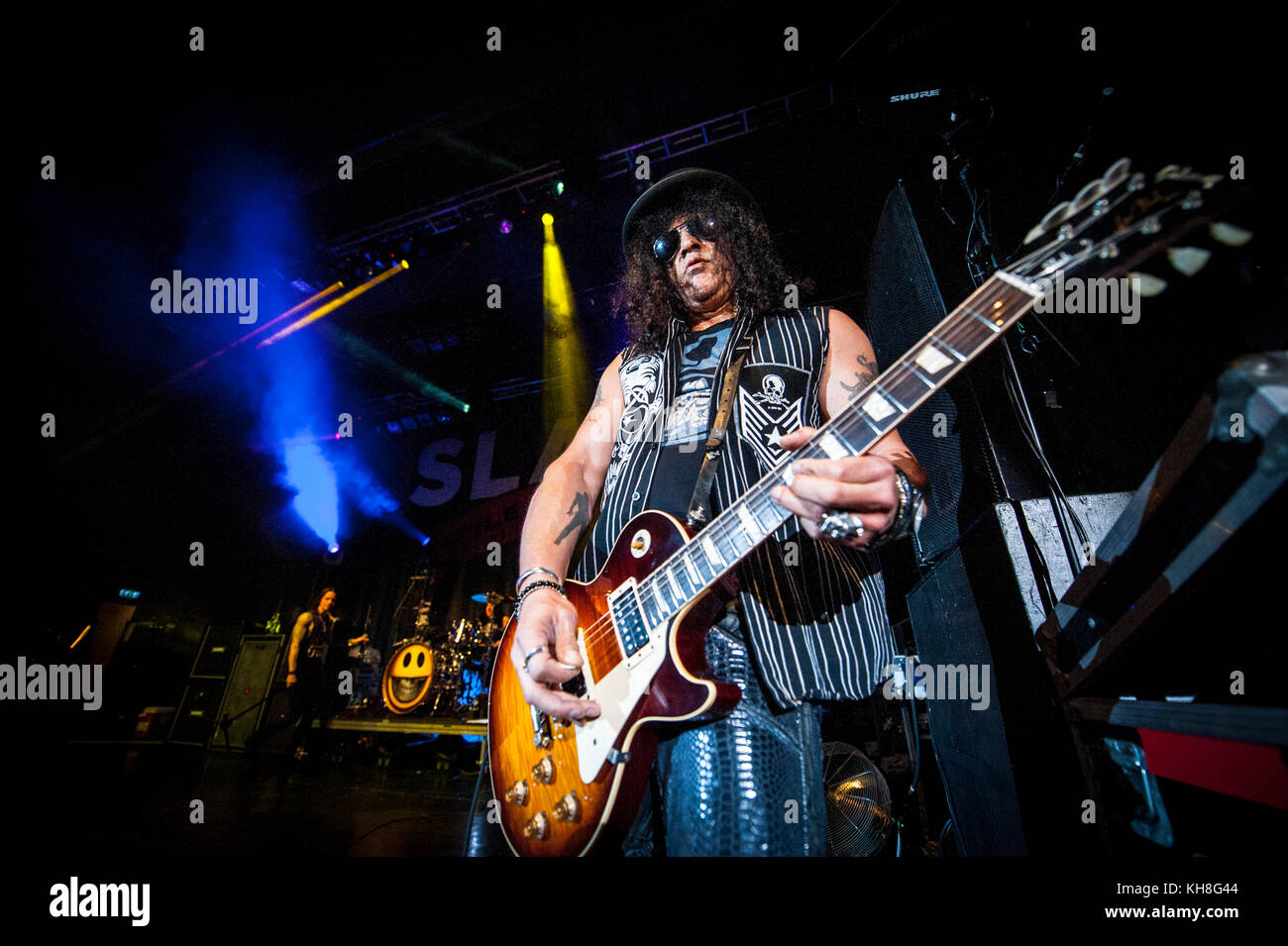 The American musician and guitarist Slash performs a live concert with ...