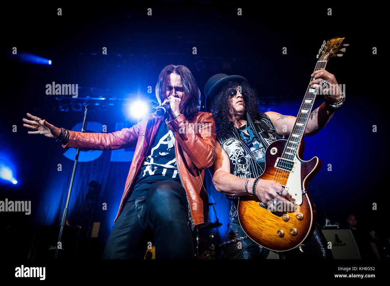 The American musician and guitarist Slash performs a live concert with ...