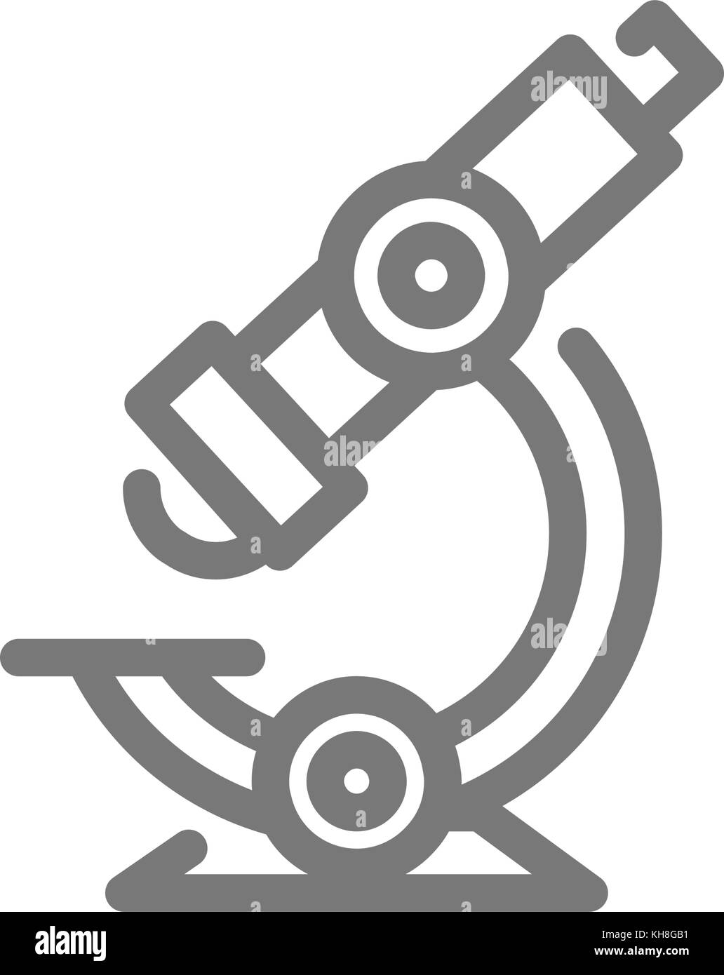 Simple microscope line icon. Symbol and sign vector illustration design ...